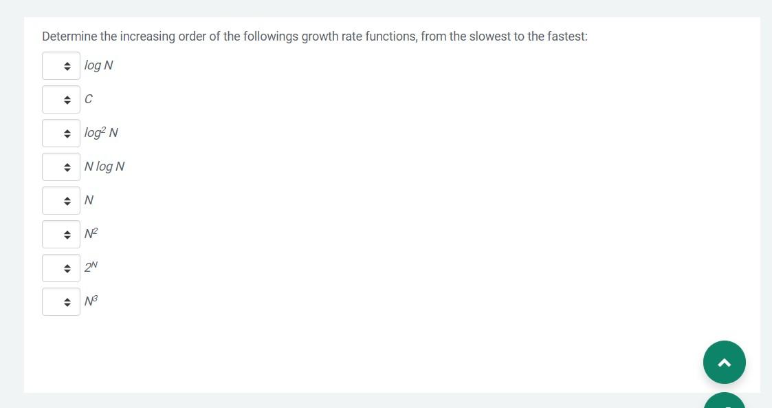 Solved Determine the increasing order of the followings | Chegg.com