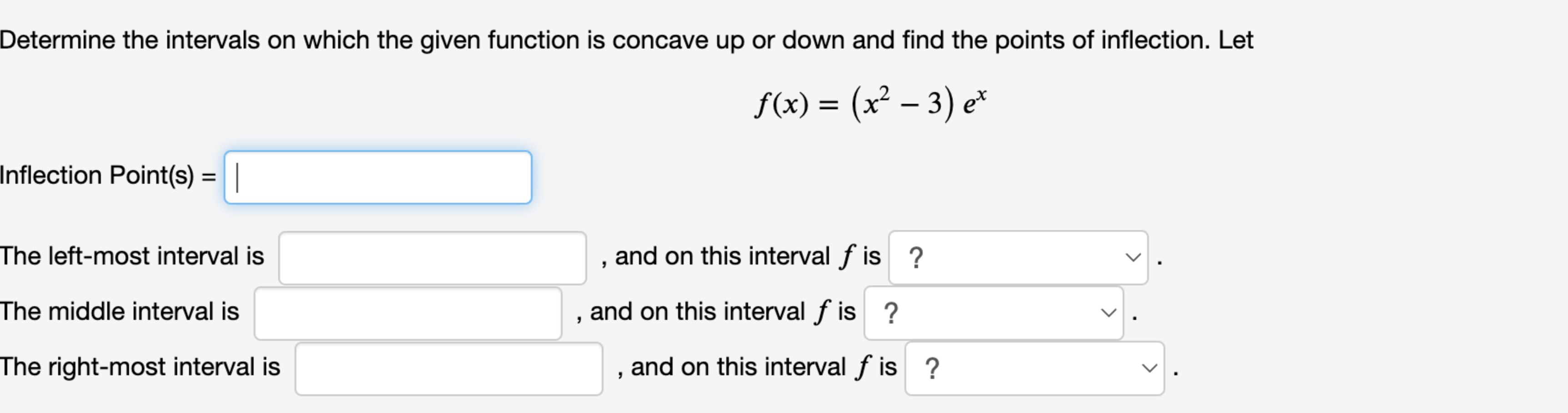 Solved Determine the intervals on which the given function | Chegg.com