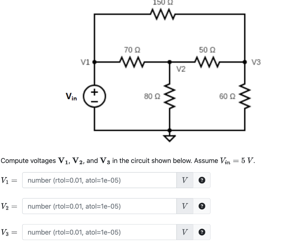 Solved Compute voltages V1,V2, and V3 in the circuit shown | Chegg.com