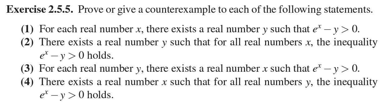 Solved Exercise 2.5.5. Prove or give a counterexample to | Chegg.com