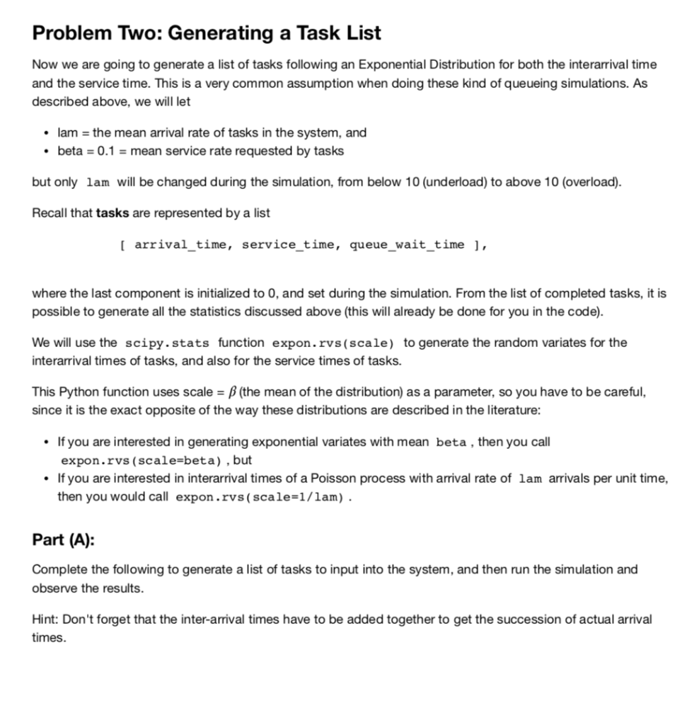 Problem Two: Generating a Task List Now we are going | Chegg.com