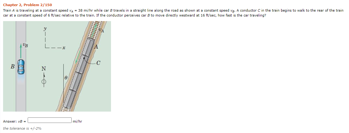 Solved Chapter 2, Problem 2/150 Train A is traveling at a | Chegg.com