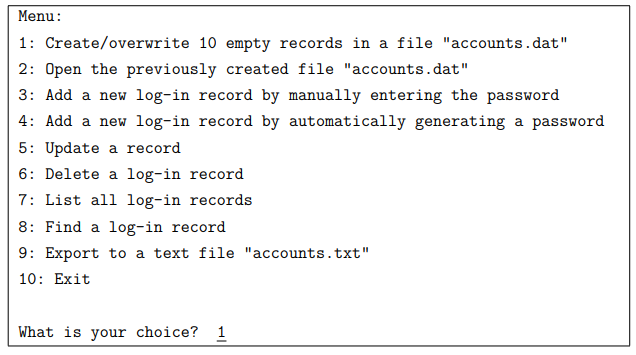 Solved You are going to write a program to manage the log-in | Chegg.com