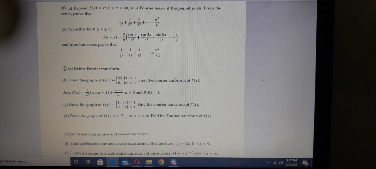 Solved (1) (a) Expand f(x)=x2,0 | Chegg.com
