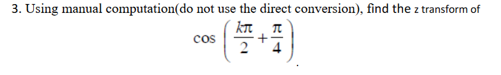 Solved 3. Using manual computation(do not use the direct | Chegg.com