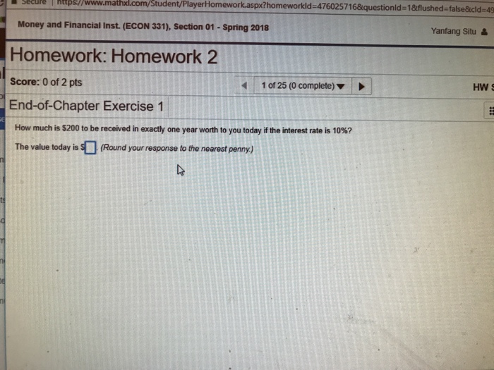 Solved secure I ttps : //www.math PlayerHomework | Chegg.com