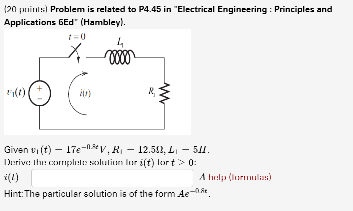 Solved (20 points) Problem is related to P4.45 in | Chegg.com