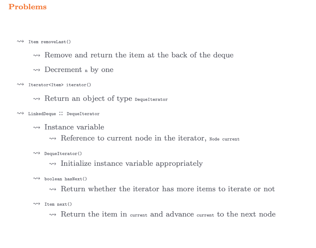 Solved Problems Problem 1. (Deque) Hints: my Use a | Chegg.com