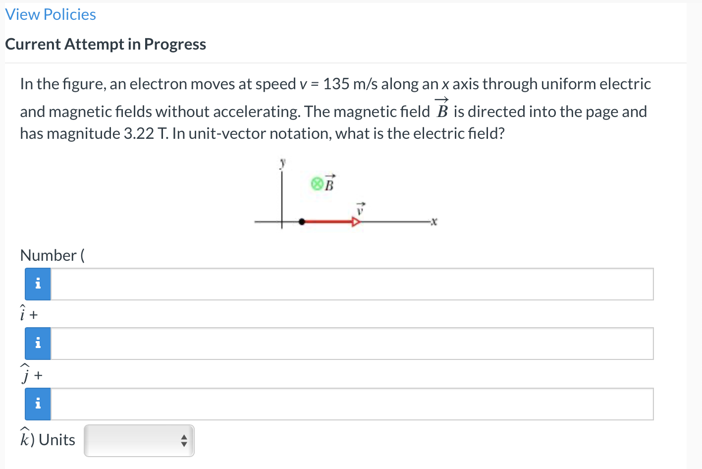 Solved In the figure, an electron moves at speed v=135 m/s | Chegg.com