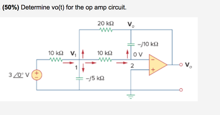 Solved (50%) Determine vo(t) for the op amp circuit. | Chegg.com
