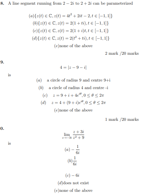 Solved A line segment running from 2 − 2i to 2 + 2i can | Chegg.com