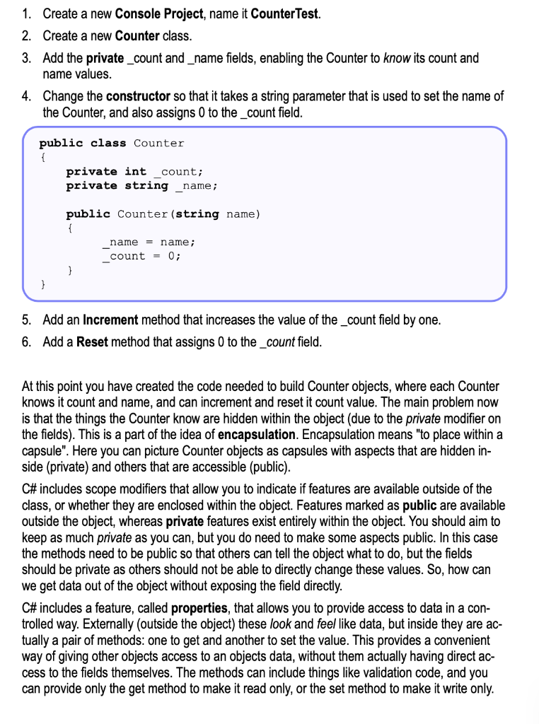 How Many Counter Objects Were Created A Total Of 