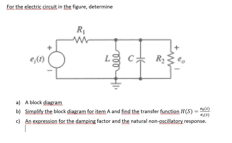 Solved For the electric circuit in the figure, determine R | Chegg.com