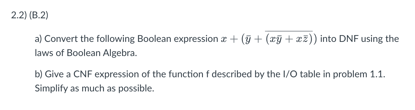 Solved a) Convert the following Boolean expression | Chegg.com