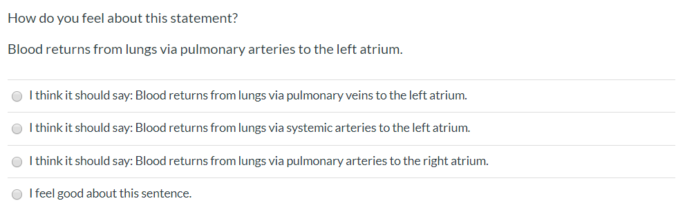 Solved How do you feel about this statement? Blood returns | Chegg.com