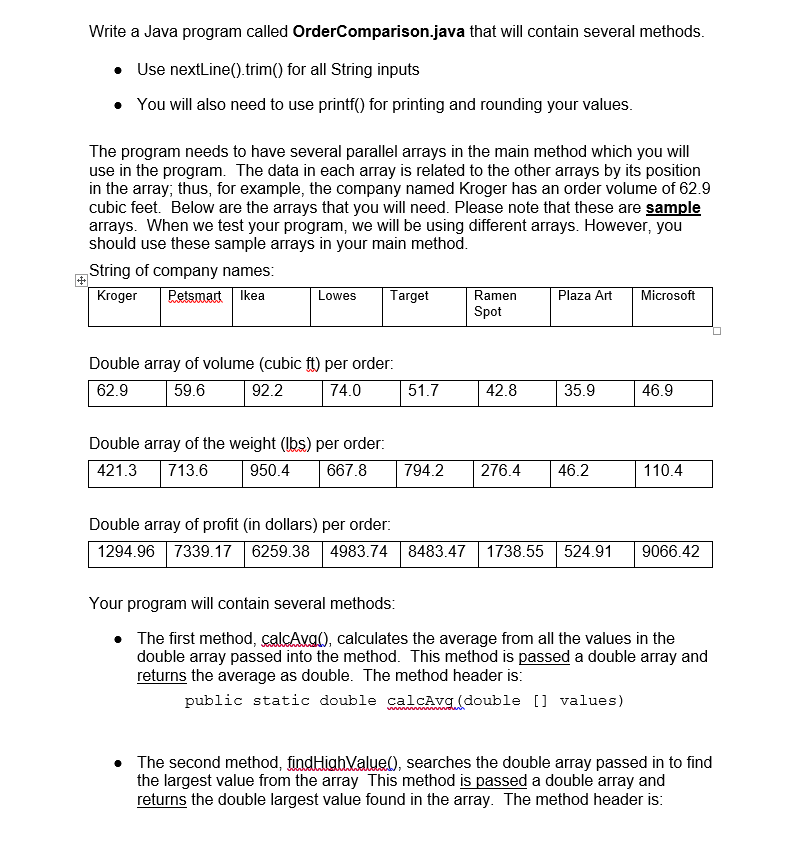 Solved Below are two sample runs. The average order volume | Chegg.com