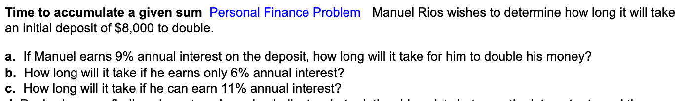 Solved Monthly loan payments Personal Finance Problem Tim | Chegg.com