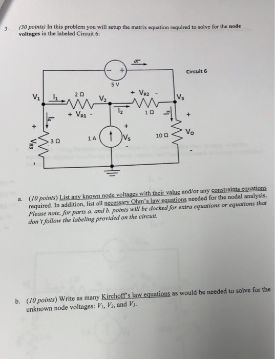 Solved In this problem, you will setup the matrix equation | Chegg.com