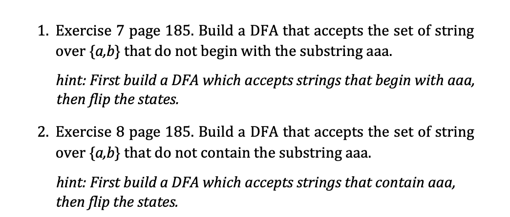 Solved 1 Build A Deterministic Finite State Automaton Dfa