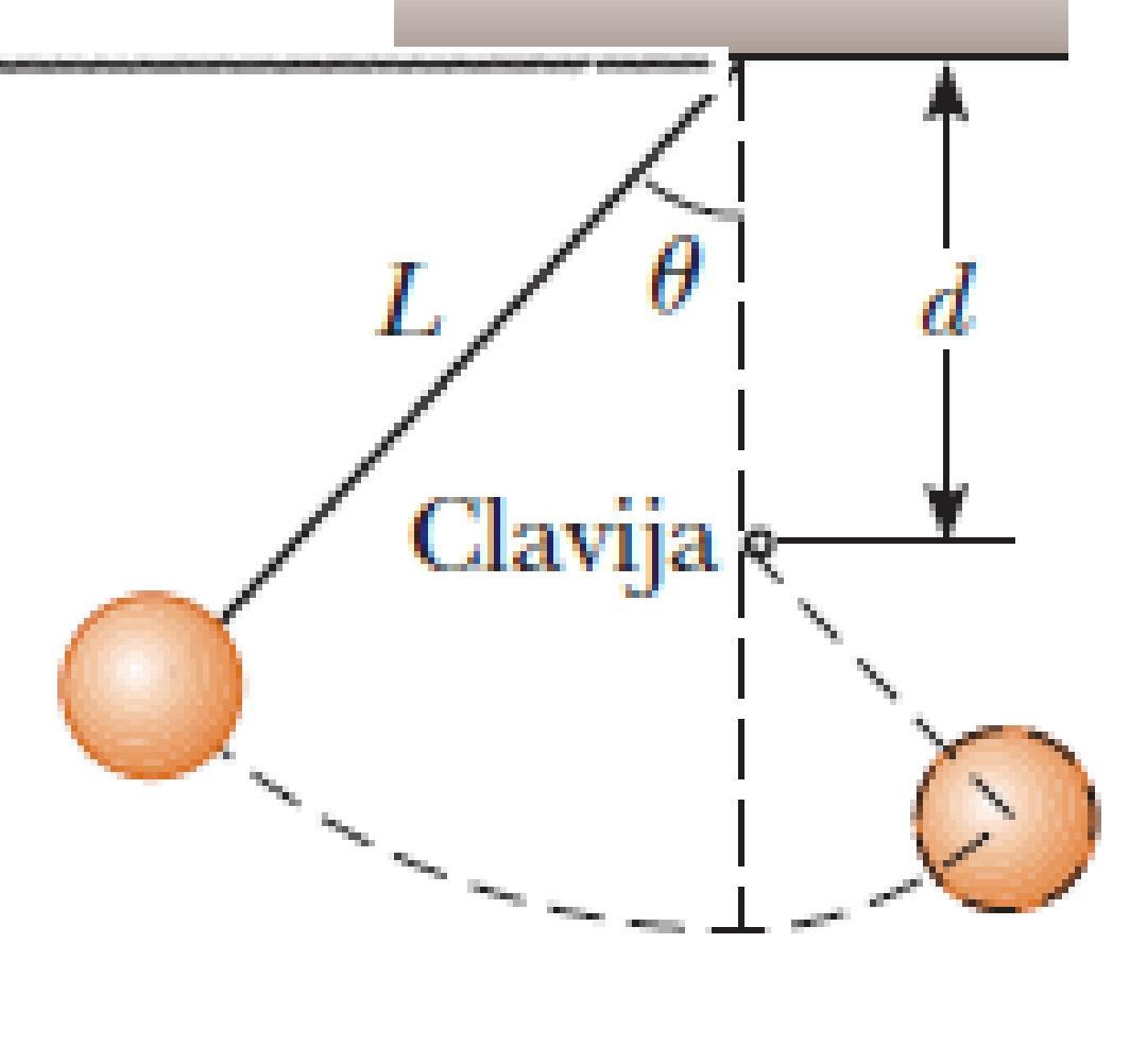 Solved El péndulo se libera cuando la cuerda forma una línea | Chegg.com