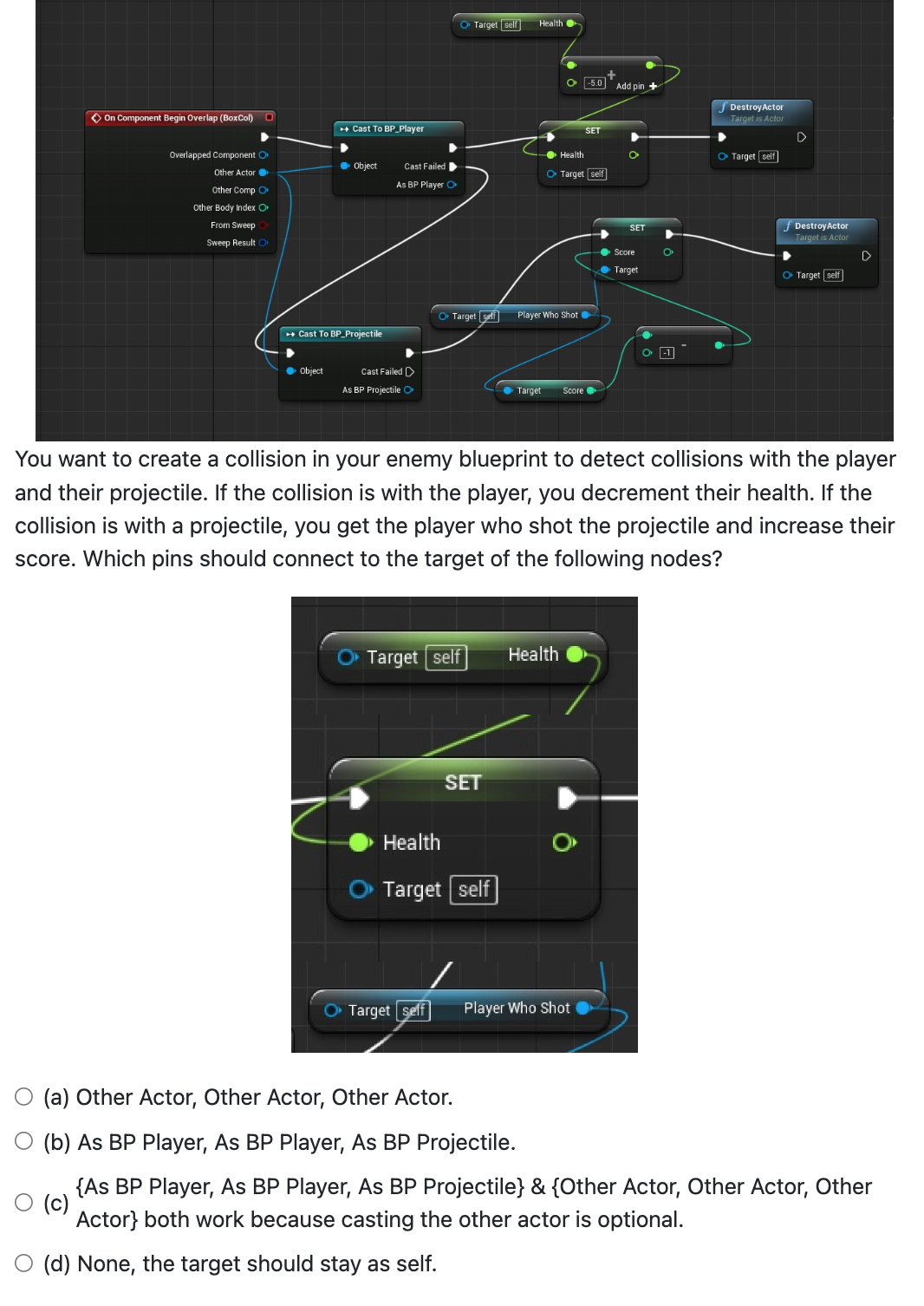 Solved You want to create a collision in your enemy | Chegg.com
