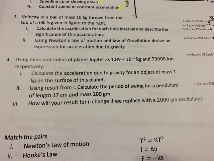 Solved Speeding up or slowing down fim Constant speed or | Chegg.com