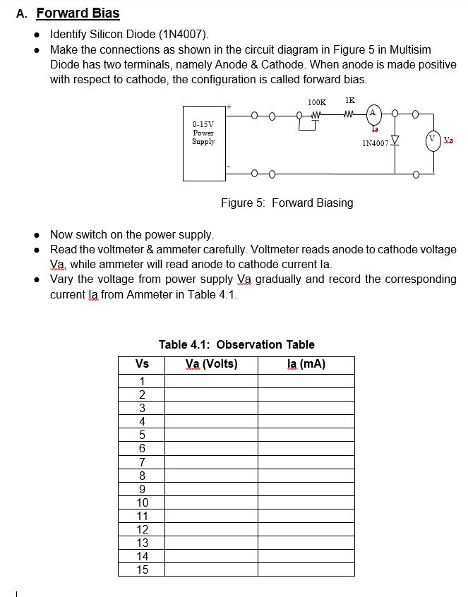 Solved 1.1 Aim - To observe the effect of forward \& reverse | Chegg.com