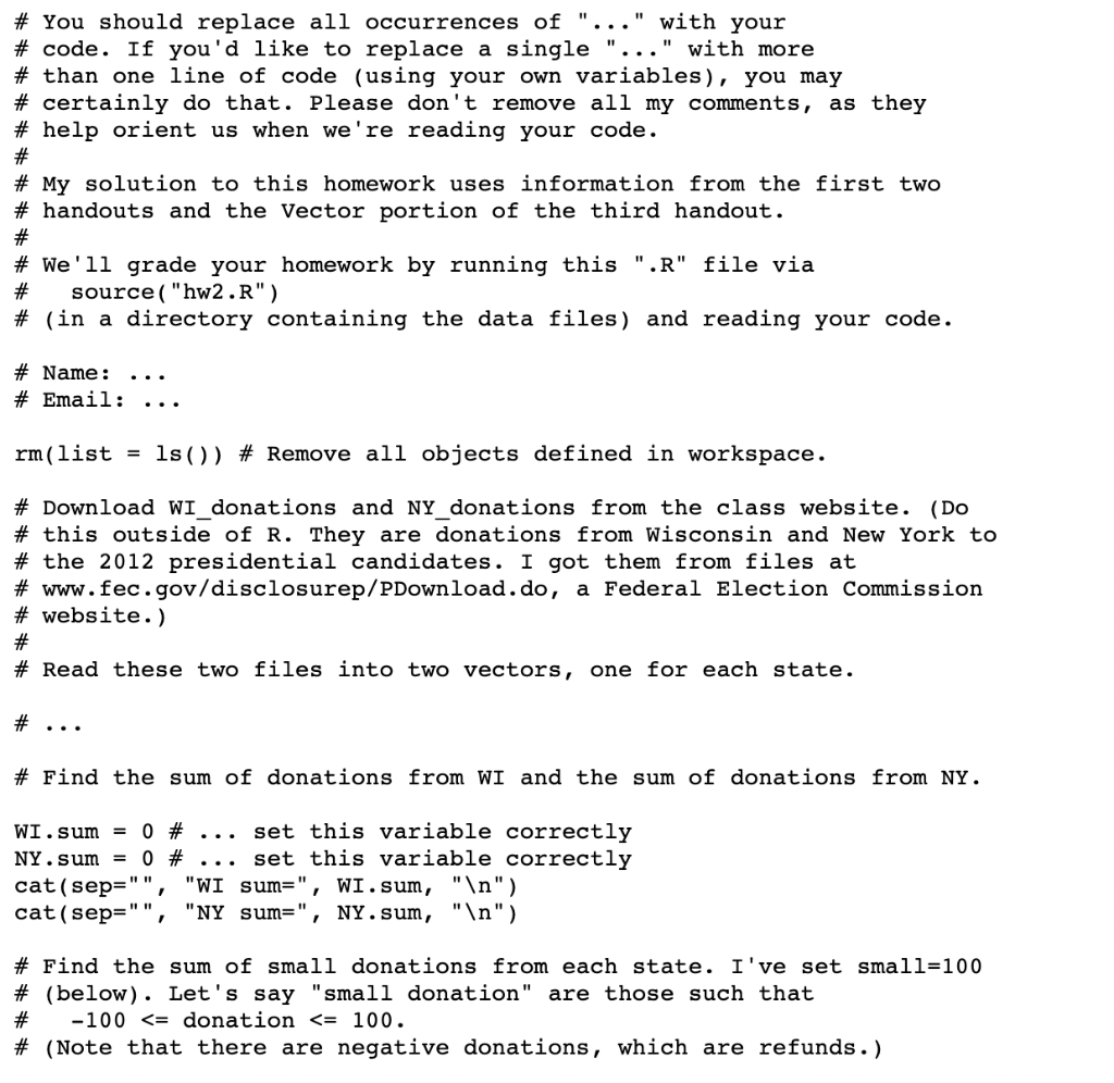 # You should replace all occurrences of "..." with | Chegg.com