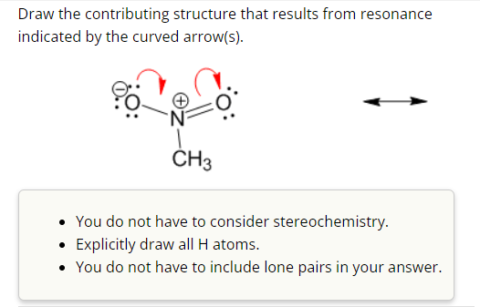 Solved Draw the contributing structure that results from | Chegg.com