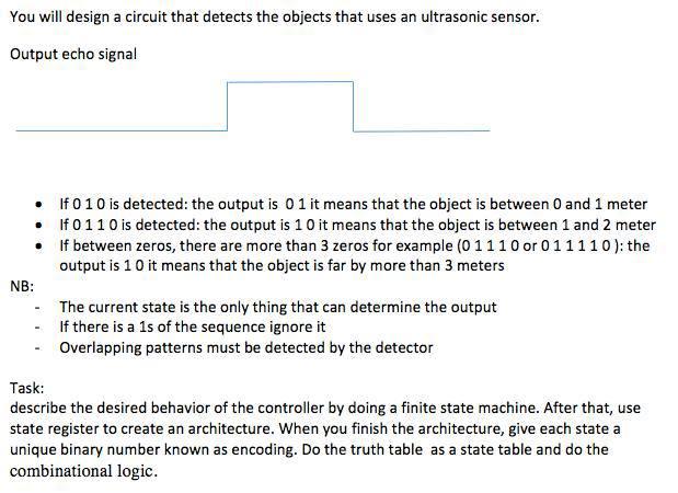 Solved You Will Design A Circuit That Detects The Objects 