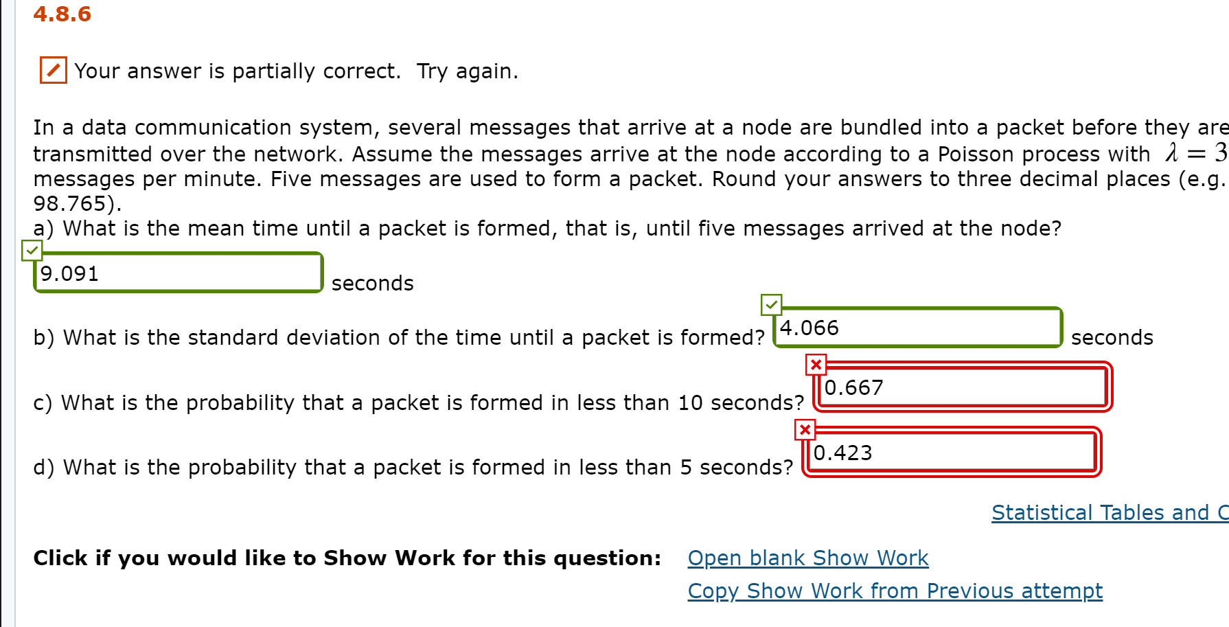Solved 4.8.6 Your answer is partially correct. Try again. In | Chegg.com