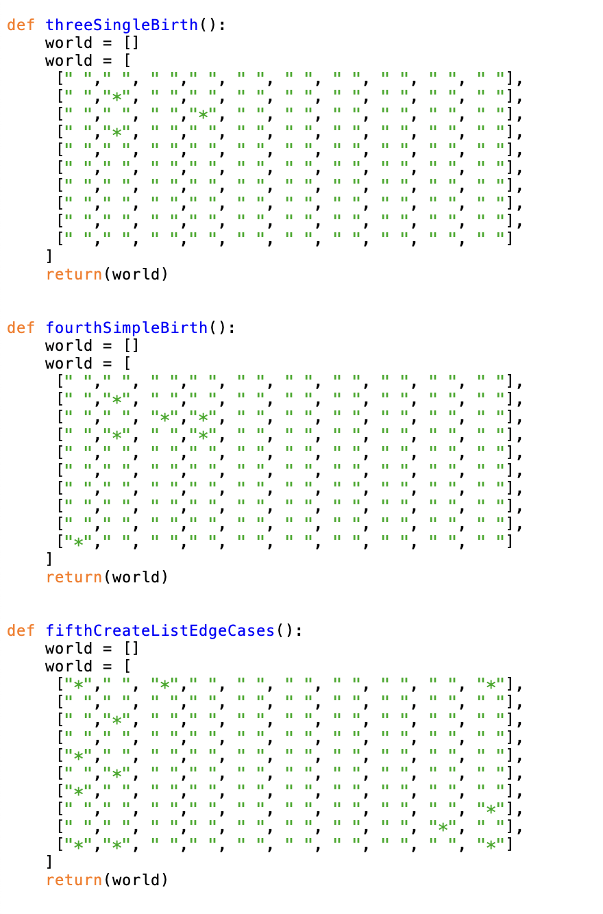 SIZE =10 debug0n = False def oneEmpty(): world =[ ] | Chegg.com