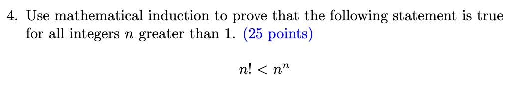 Solved 4. Use mathematical induction to prove that the | Chegg.com