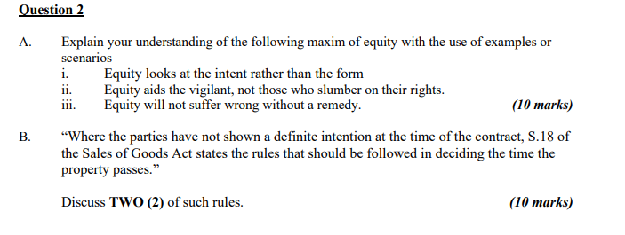 A. Explain your understanding of the following maxim | Chegg.com