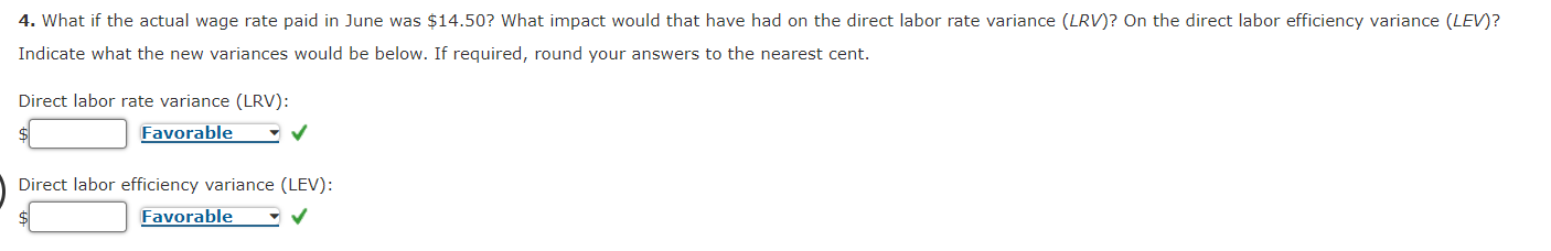 Solved Calculating The Direct Labor Rate Variance And The