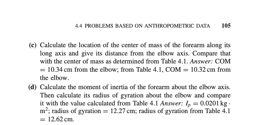 Solved 4.4 PROBLEMS BASED ON ANTHROPOMETRIC DATA 1. (a) | Chegg.com