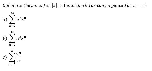 Solved Calculate the sums for [x]