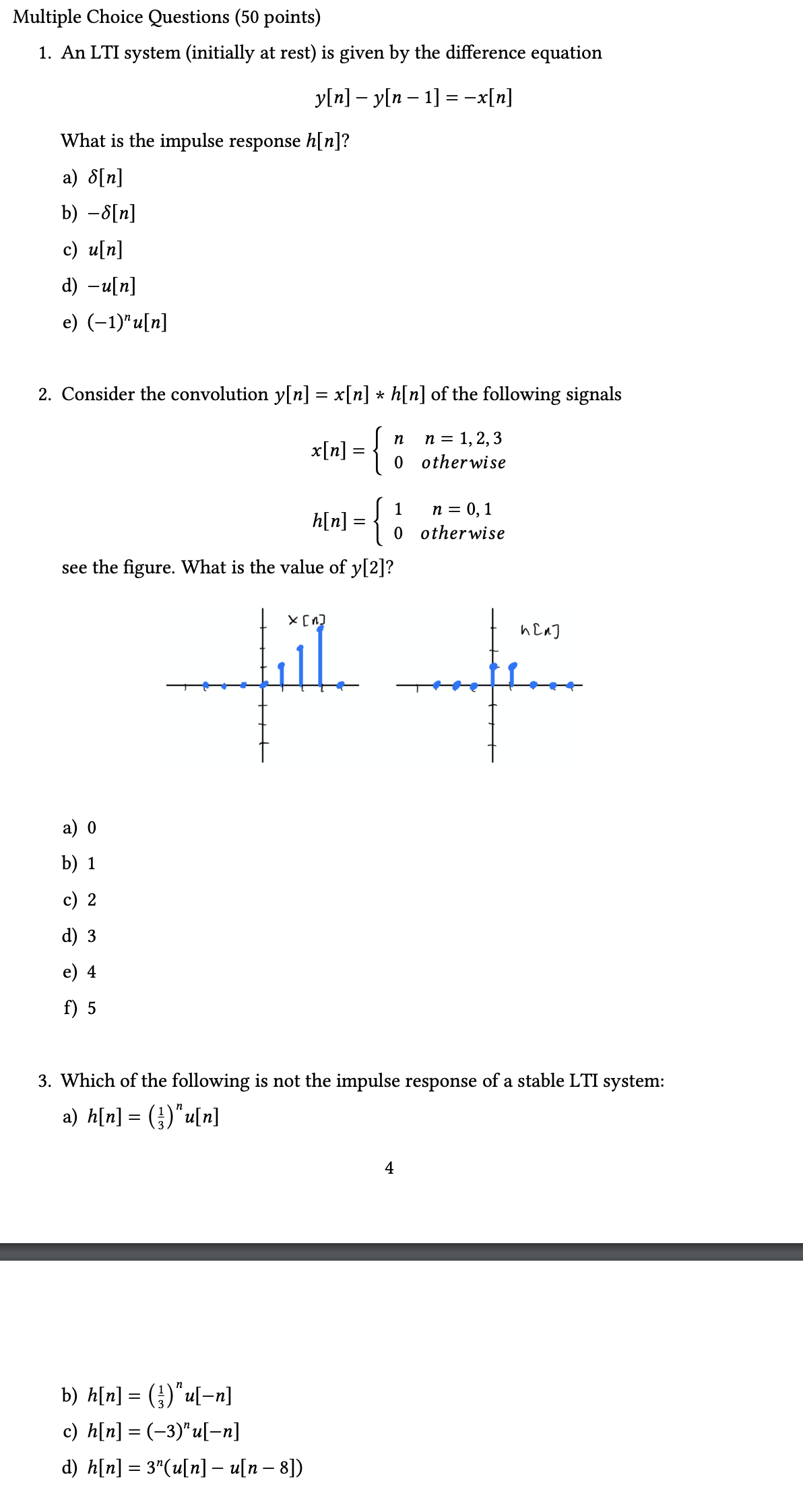 Solved What is the impulse response | Chegg.com
