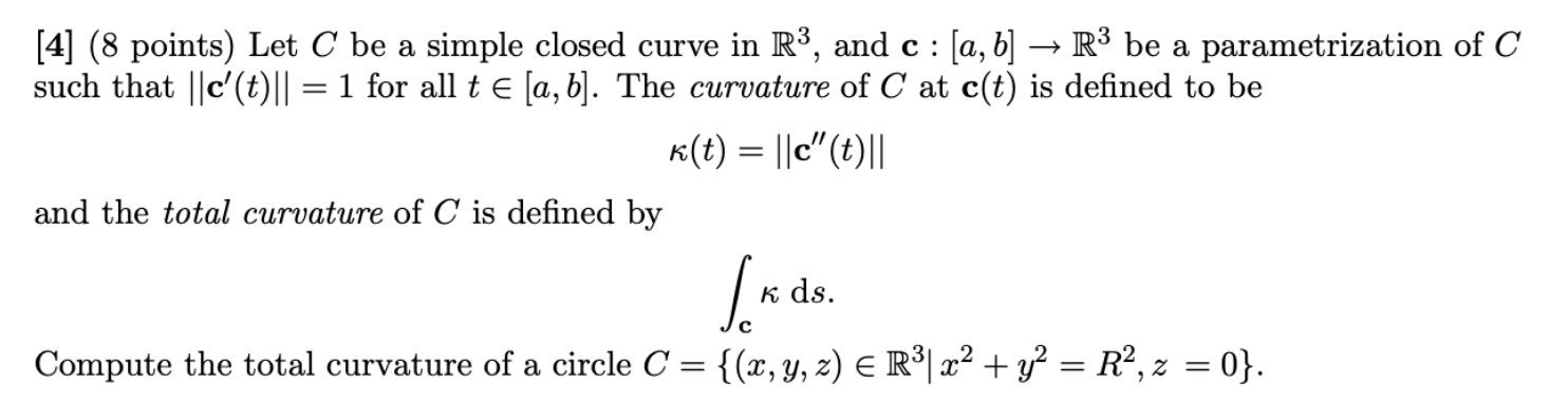 Solved [4] (8 points) Let \\( C \\) be a simple closed curve | Chegg.com