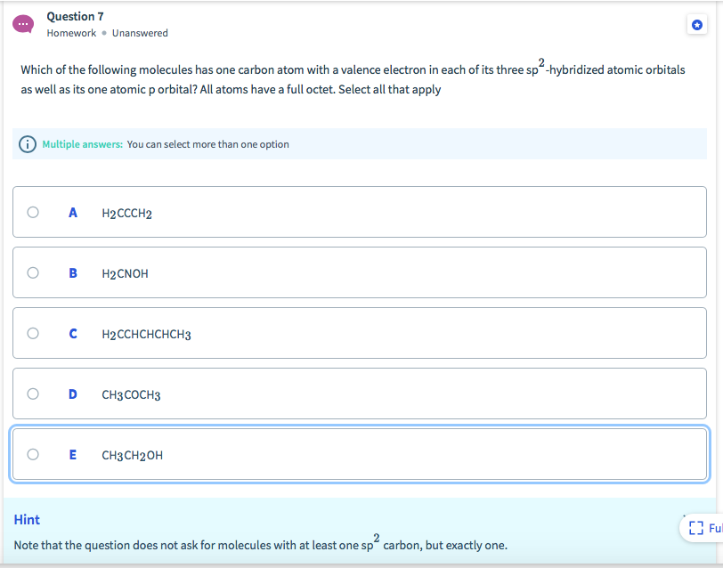Solved Question 7 Homework Unanswered Which of the following | Chegg.com