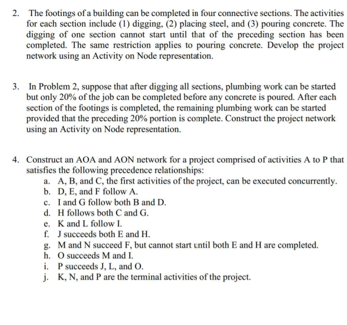 Solved 1. The widening of a road section requires relocating | Chegg.com