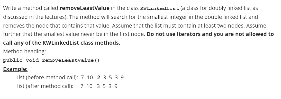 Solved USE JAVA Only, I need the method only, And I need the | Chegg.com