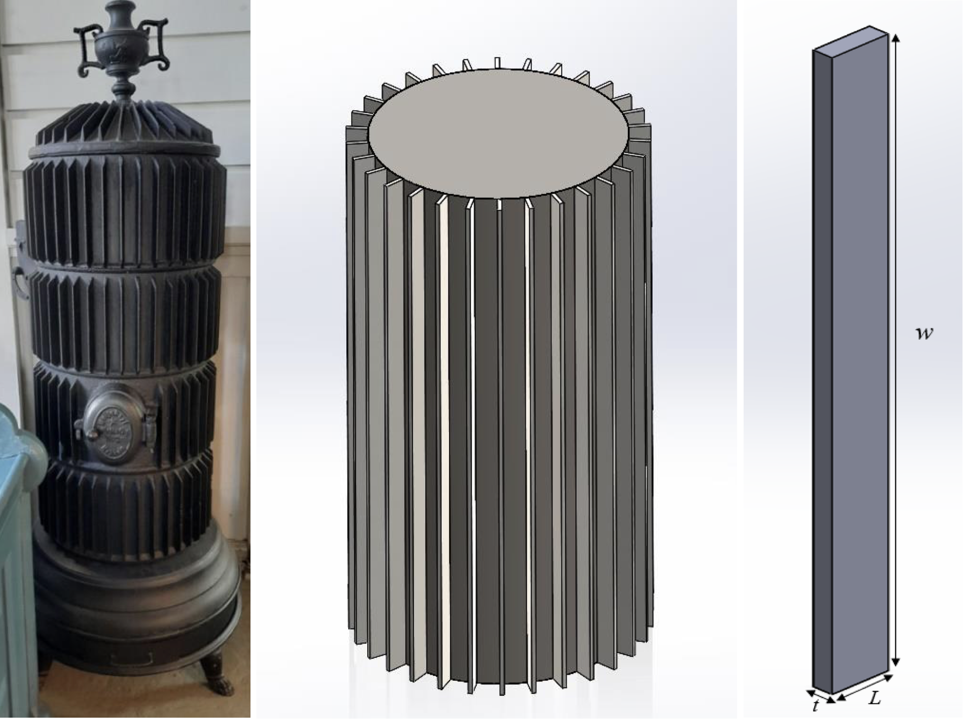 Solved The old, cast cylindrical stove is lined on the | Chegg.com