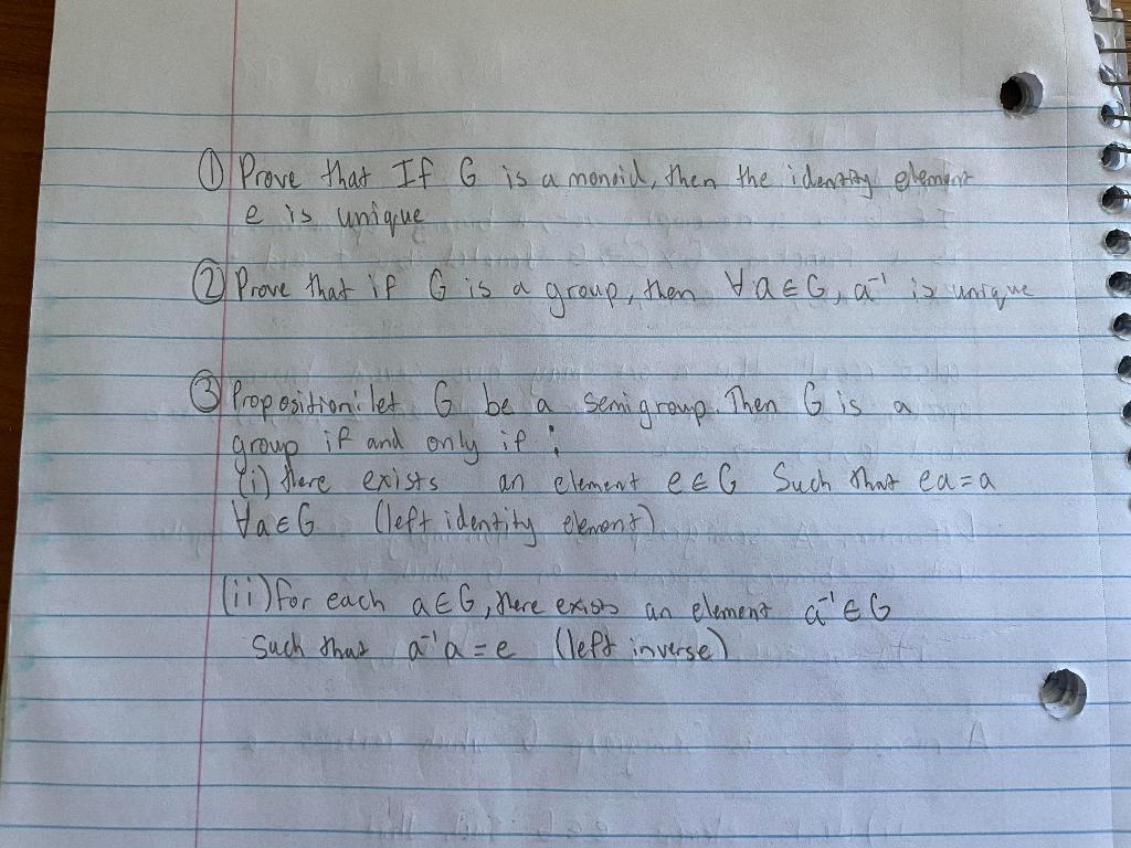 Solved is a Introduction: If G is a nonempty set, a binary | Chegg.com