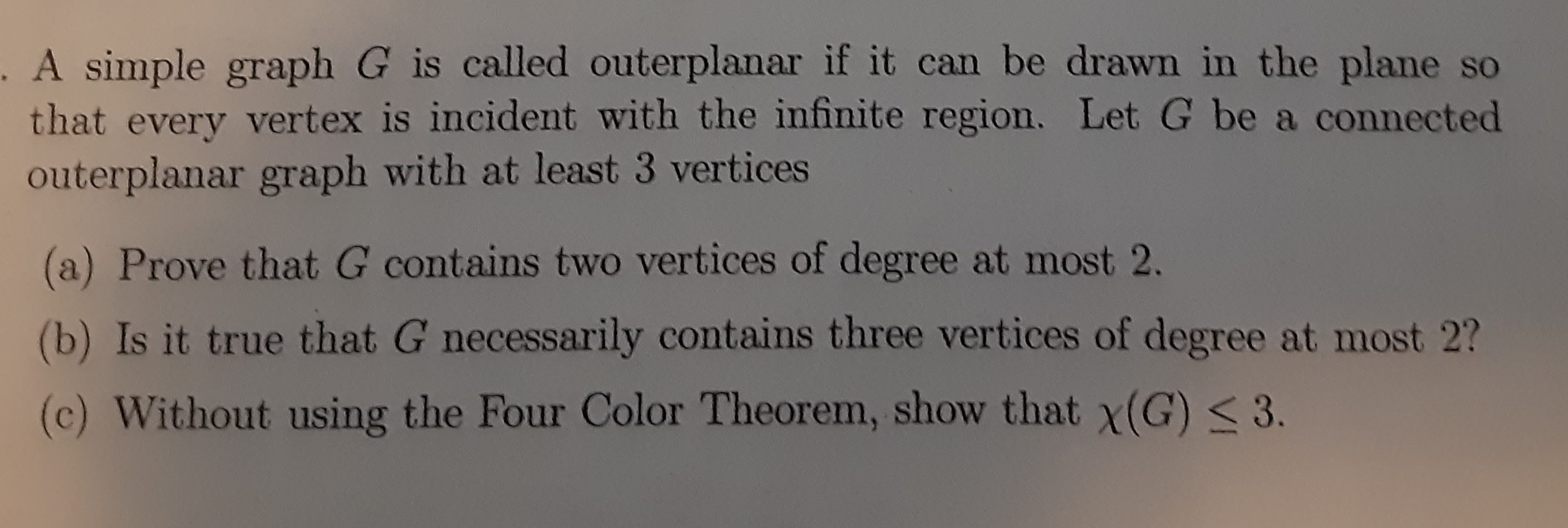 . A simple graph G is called outerplanar if it can be | Chegg.com