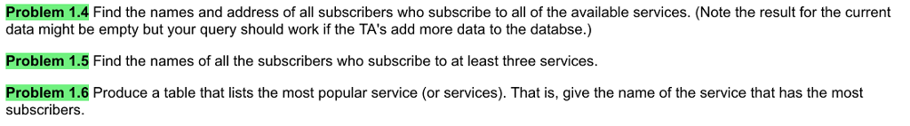 Solved Using the above table schema, produce SQL query code | Chegg.com