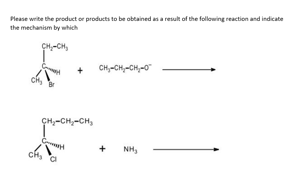 Solved Please write the product or products to be obtained | Chegg.com