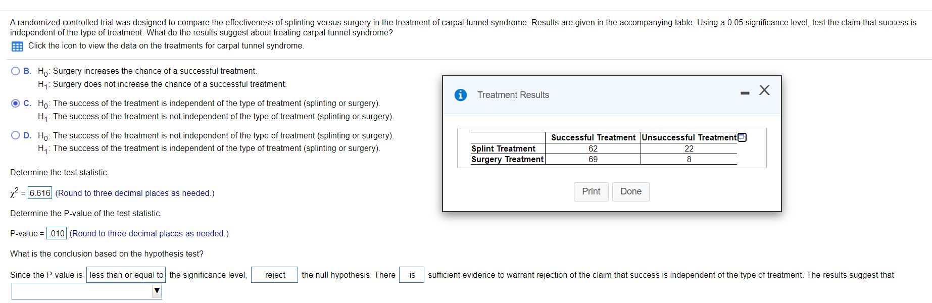 Solved A randomized controlled trial was designed to compare | Chegg.com