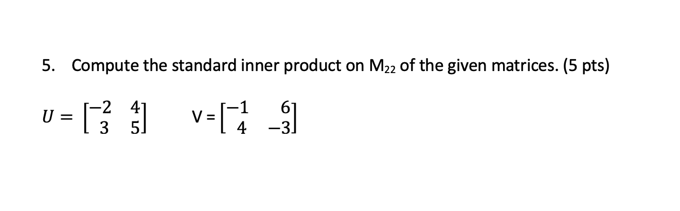 Standard Inner Product Of Matrices – ALIS