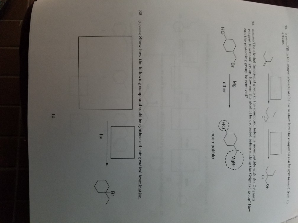 Solved 0, pointo) Fill in the missing starting material | Chegg.com
